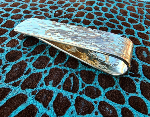 Diamond Distressed Classic money clip – SterlingSilverMoneyClips.com